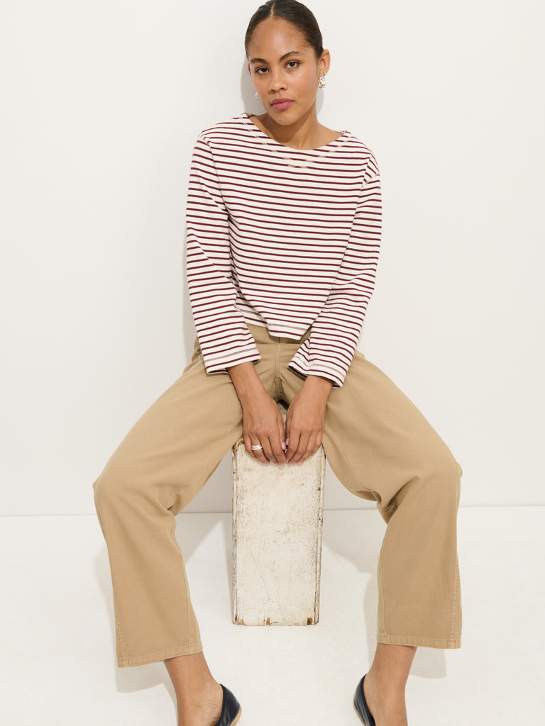 Marseille Boatneck Striped Tee In Cotton – Alex Mill