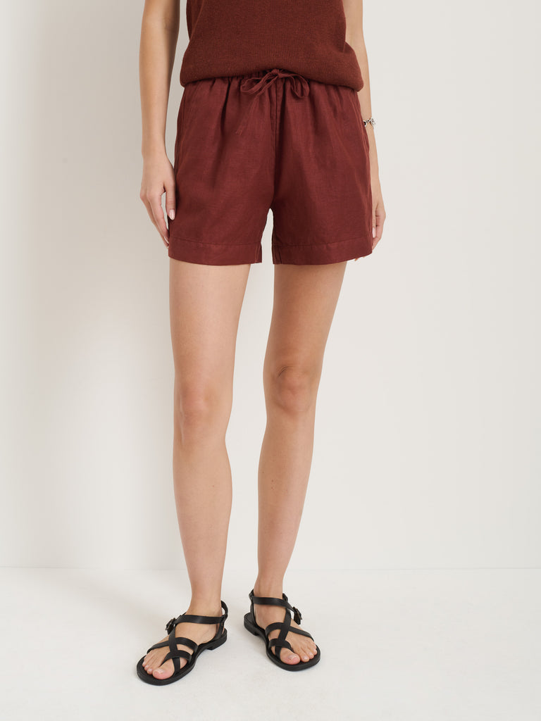 Riley Pull On Short In Linen – Alex Mill
