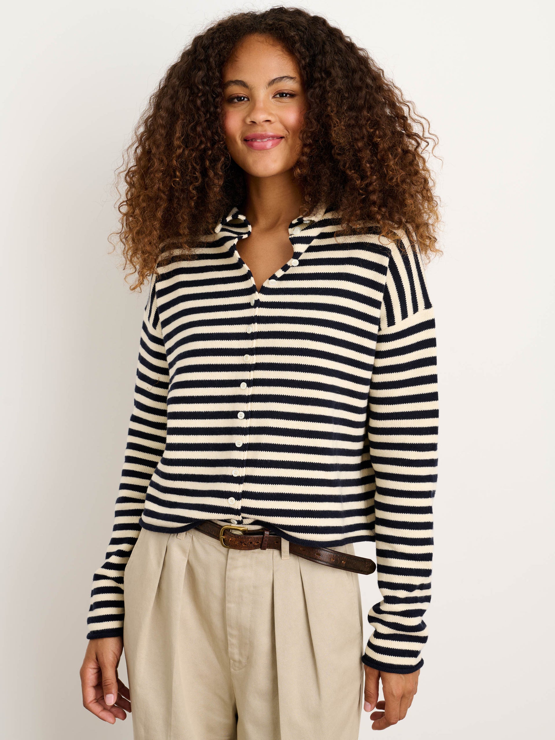 Taylor Striped Cardigan In Cotton Cashmere – Alex Mill